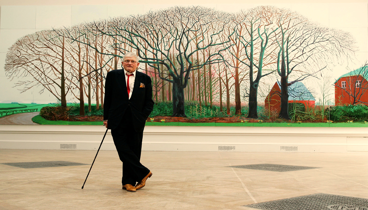 David Hockney, iconic British artist known for his colorful landscapes ...